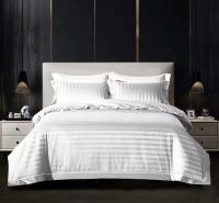 China 2kg Weight 100% Polyester Satin Stripe Pattern Bedding Set for Home or Hotel Customized for sale