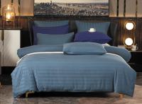 China 2kg Weight 100% Polyester Satin Stripe Pattern Bedding Set for Home or Hotel Customized for sale