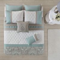 China Flower Printed Luxury Bedding Set for Queen Size Bed 7 Pieces Duvet Cover Set for sale