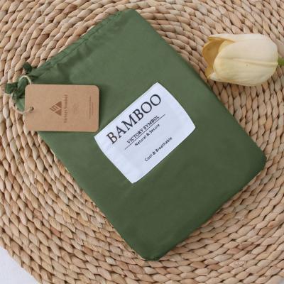 China 100% Bamboo Fiber Solid Color Customized Bedding Set Bedsheets Set Popular Choice for sale