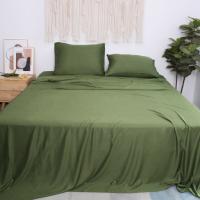 China 100% Bamboo Fiber Solid Color Customized Bedding Set Bedsheets Set Popular Choice for sale