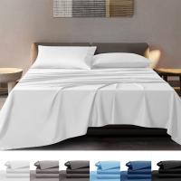 China Soft Pure Bamboo Flat Bed Sheet With Deep Pockets Comforters Set Queen Bedding for Home for sale