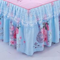 China Hotel Style Double Lace Bed Sheets with Bed Skirt Duvet Cover Waterproof Bedding Set for sale