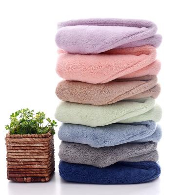 China Logo Customizable Hair Cap Absorbent and Multi-Color Coral Fleece for Women's Showers for sale