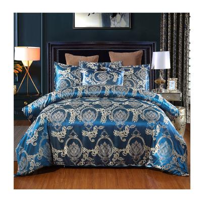 China Oeko-tex Certified Europe Style Jacquard Satin Silk Comforter Sets for Hotel Bedding for sale