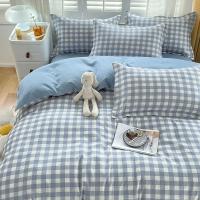 China Grade A 2024 Trend Thickened Brushed Washed Cotton Bedding Four-Piece Set Sheet Wholesaler for sale