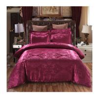 China Oeko-tex Certified Europe Style Jacquard Satin Silk Comforter Sets for Hotel Bedding for sale