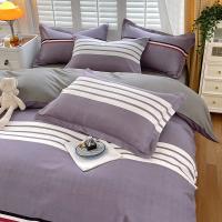 China Grade A 2024 Trend Thickened Brushed Washed Cotton Bedding Four-Piece Set Sheet Wholesaler for sale