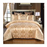 China Oeko-tex Certified Europe Style Jacquard Satin Silk Comforter Sets for Hotel Bedding for sale
