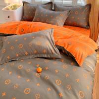 China Grade A 2024 Trend Thickened Brushed Washed Cotton Bedding Four-Piece Set Sheet Wholesaler for sale