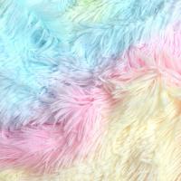 China 200TC Thread Count Bedding Set Faux Fur Duvet Mink Rainbow Plush Fluffy Luxury Fitted Sheets Set for sale