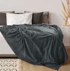China Soft Microfiber Grey Fleece Blanket 300GSM King Size 90x102 Inches by Utopia Bedding for sale