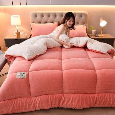 China Knitted Solid Color Oeko-Tex Comforter Edredon Customizable Teenage Twin Bedding Set for sale