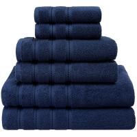 China Child-Proof Luxury Dobby Border 6 Pieces 100% Cotton Towel Set for Bathroom Shower for sale