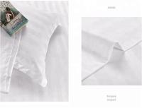 China Hotel Bedding Bolster Pillow Single Double Queen King Cotton/CVC 40S 1and 3cm Stripe for sale