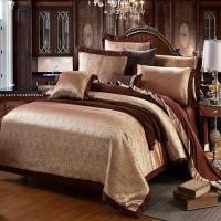 China 3 4Pcs European Style Embroidery Satin Bedding Set Cotton Sheet Pillow Case Duvet Cover for sale