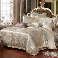 China 3 4Pcs European Style Embroidery Satin Bedding Set Cotton Sheet Pillow Case Duvet Cover for sale