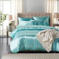 China Custom Silk Bedding Set with 3 pcs King Size Bed Covers and 133 * 72 Fabric Density for sale
