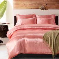 China Custom Silk Bedding Set with 3 pcs King Size Bed Covers and 133 * 72 Fabric Density for sale