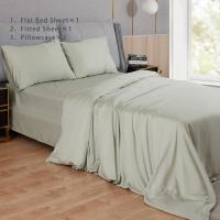 China 4-piece Nondisposable Plain Dyed Bamboo Lyocell Bedding Set with Solid Color Print for sale