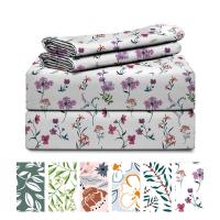China 100% Polyester Multi Size Custom Printed Sheet Set for Queen Size and King Fitted Sheet for sale