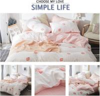 China 100% Cotton Duvet Cover Set Kawaii Strawberry Quilt Cover for Baby Crib in Bedroom for sale