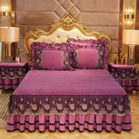 China Sanding Winter Bedspread Set 4 Piece Luxury Embroidered Bedding for 2.0m 6.6 feet Size Bed for sale
