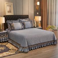 China Sanding Winter Bedspread Set 4 Piece Luxury Embroidered Bedding for 2.0m 6.6 feet Size Bed for sale