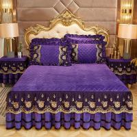 China Sanding Winter Bedspread Set 4 Piece Luxury Embroidered Bedding for 2.0m 6.6 feet Size Bed for sale