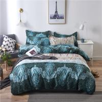 China Home Hotel Bohemian Double Duvet Cover Set Blue with Brown Boho Quilt Bedding Set for sale