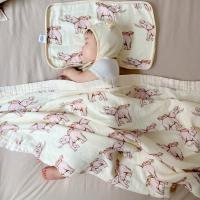 China Pattern Style Baby Bamboo Cotton Gauze Bath Newborn Quilt Set for Class A Cot Bedding for sale