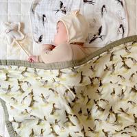 China Pattern Style Baby Bamboo Cotton Gauze Bath Newborn Quilt Set for Class A Cot Bedding for sale