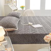China Single Piece Winter Warm Coral Velvet Bed Cover With Non-slip Mat Ideal for Home for sale
