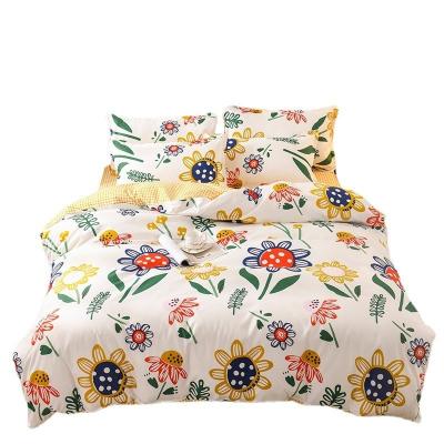 China Customized Size Cartoon Cotton-Pure 4 Piece Bed Set for Children in Student Dormitory for sale
