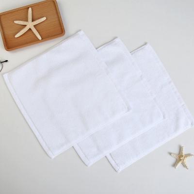 China ALL Age Group Rectangle 100% Cotton White Small Square Face Towel for Luxury Hotel for sale