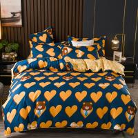 China Aloe Cotton Cartoon Simple Four-Piece Set of Print for Skin-Friendly Student Dormitory for sale