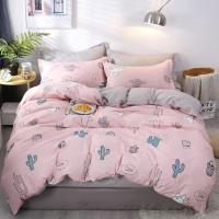 China Aloe Cotton Cartoon Simple Four-Piece Set of Print for Skin-Friendly Student Dormitory for sale