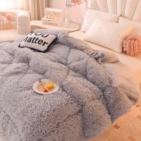 China Home Textile Duvet Quilt Plush Mink Velvet Thickened Warm Lamb Fleece Quilt for Winter for sale