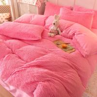China Rainbow Color Fur Velvet Fluffy Plush Bedding Sheet Set for Kids Girl Thread Count 300tc for sale