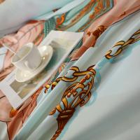 China Diagonal Pattern Designer Digital Printing 4 PCS Bedding Sets Color Fastness Grade 4 for sale