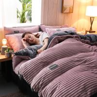 China 100% Polyester Fibre Winter Warm Flannel Velvet Fleece Queen King Size Bedding Set for sale
