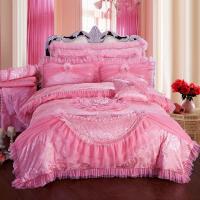 China 60 Count High End Lace Bedding Jacquard Fabric Queen 100% Organic Cotton Sheet Sets for sale