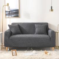 China Super Elastic Three-seat Sofa Covers in Light Luxury Style with Seersucker Fabric for sale