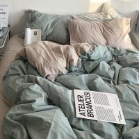 China Small Fresh Cotton Bed Sheet Quilt Cover Double Spell Fashion Bedding Set Four Pieces for sale