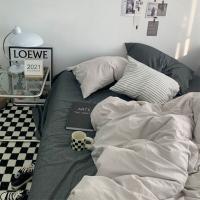 China Small Fresh Cotton Bed Sheet Quilt Cover Double Spell Fashion Bedding Set Four Pieces for sale