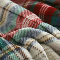 China Christmas Tartan Flannel Blanket Sets Sustainable Plaid Sofa with Custom Advantage for sale