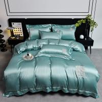China Modern Style Embroidery Duvet Cover for Wedding Luxury Bed Sheets ADS02 Cotton Sheet Set for sale