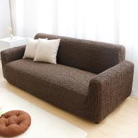 China Rectangle Light Luxury Style Seersucker Solid Color Sofa Covers for Living Room Décor for sale