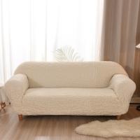 China Rectangle Light Luxury Style Seersucker Solid Color Sofa Covers for Living Room Décor for sale