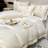 China Customized Washed Silk Embroidery Sheet Sets for Luxury Satin Silk Bedding ADS04 for sale